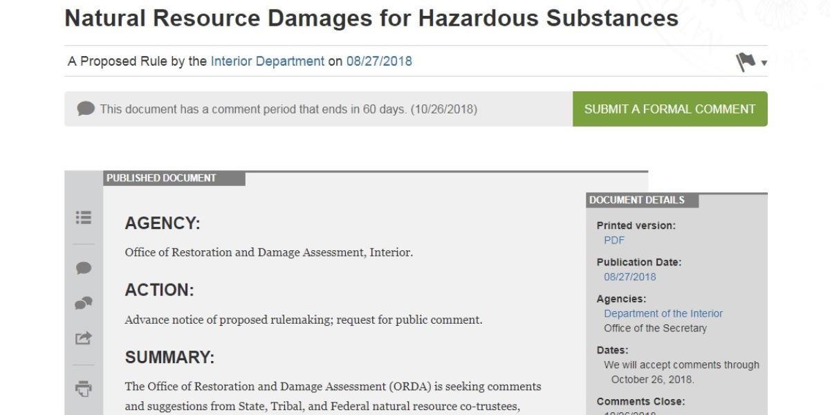 DOI's Office of Restoration and Damage Assessment opens 60-day Public ...