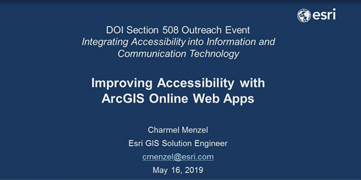 Improving Accessibility with ArcGIS Online Web Mapping Apps | U.S. Department of the Interior